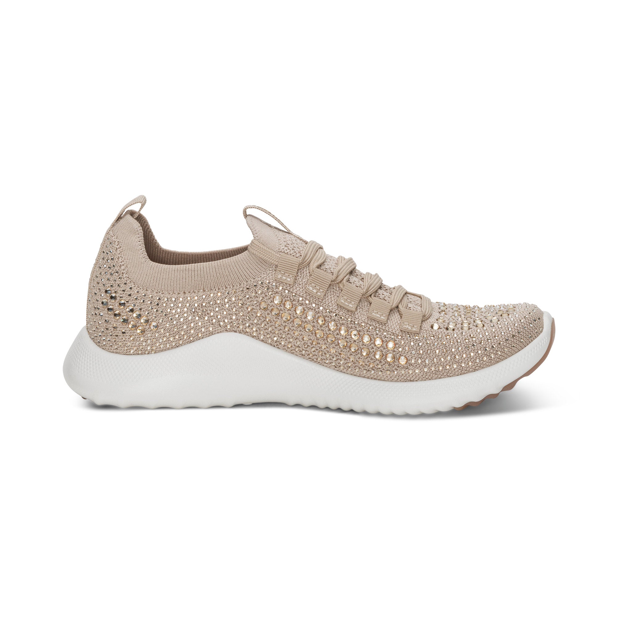 Buy Carly Arch Support Sneakers Tan - Sparkle - Aetrex Middle East